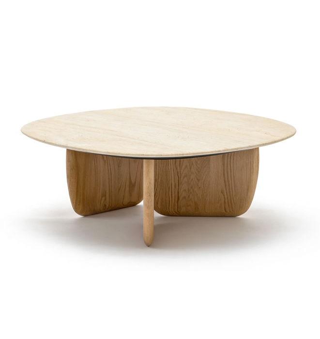 Eden Coffee Table by Tolv - Oak/Travertine – Kartique
