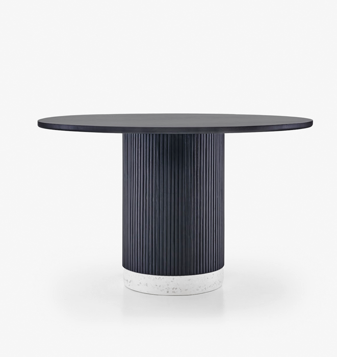 Rotunda Dining Table by Sketch - Black Oak – Kartique